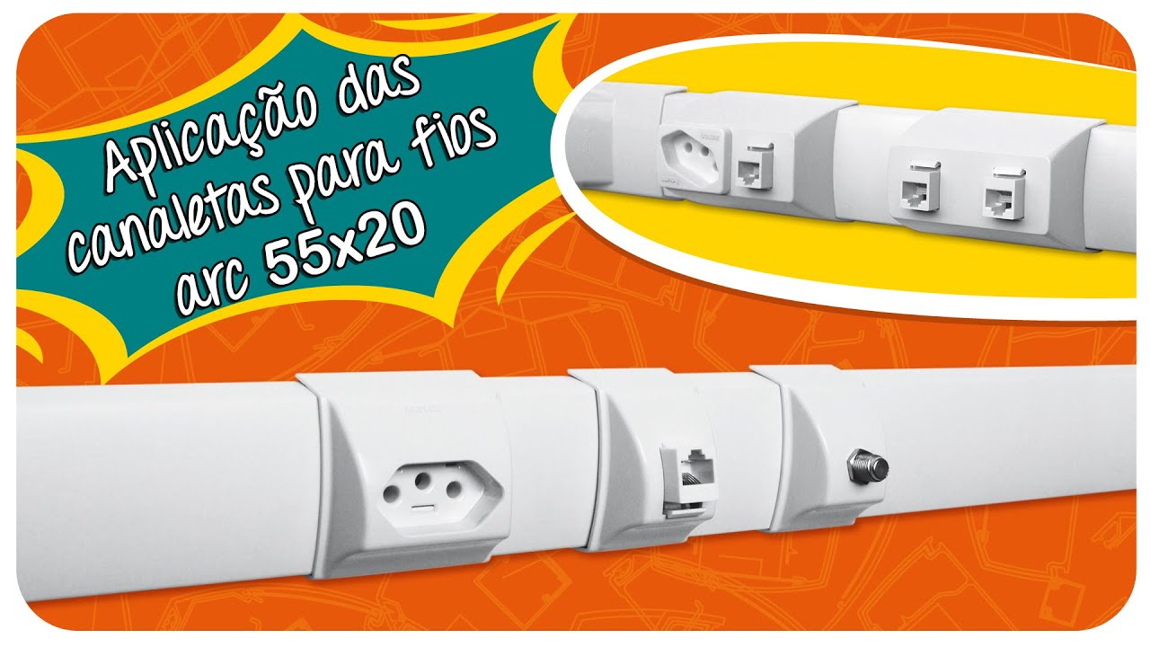 Aplicações da canaleta para fios ARC 55x20 Parcus - YouTube