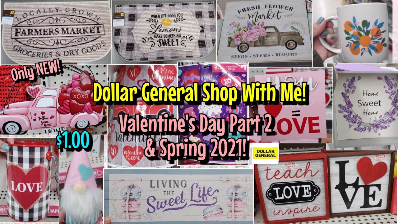 CUTE! DOLLAR GENERAL VALENTINES DAY PART 2 & MORE SPRING 2021 SHOP WITH ...