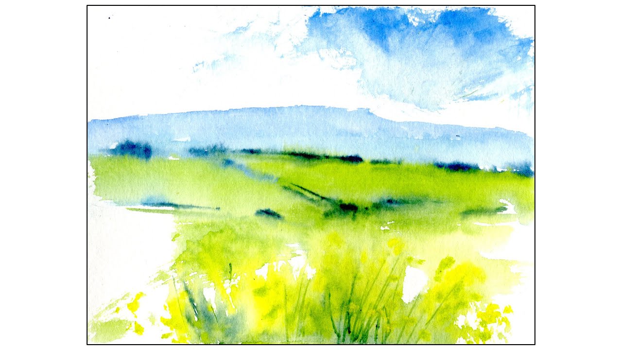 Impressionist Watercolor Landscape Painting - YouTube