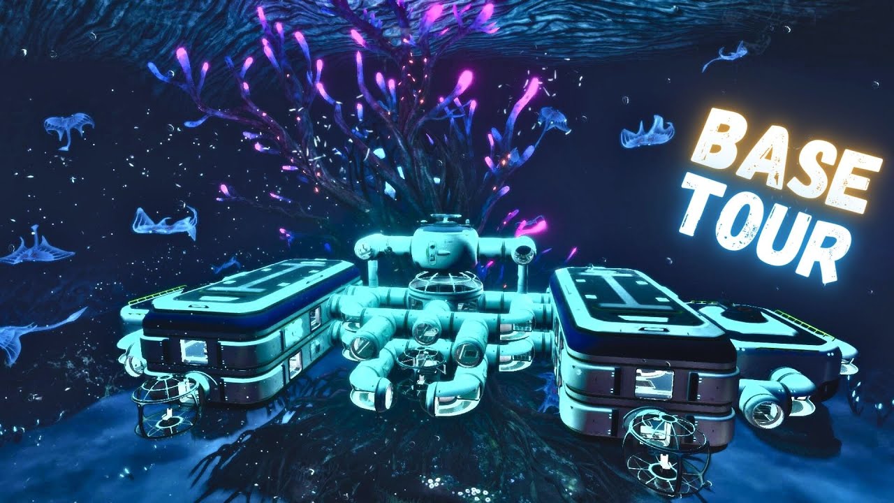 Subnautica Base Tour: EPIC Alterra Giant Cove Tree Research Lab - YouTube
