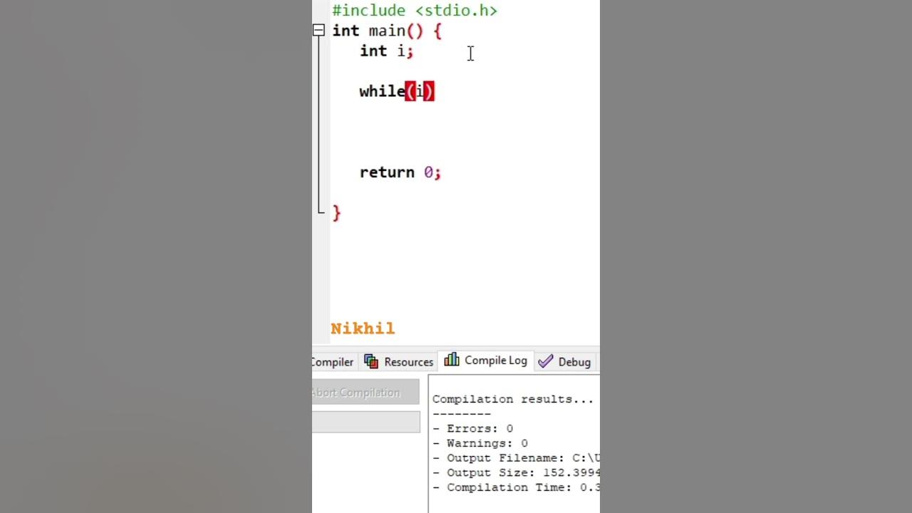 While Loop Use in C Language Simple Program || #shorts #programming #coding #viral - YouTube