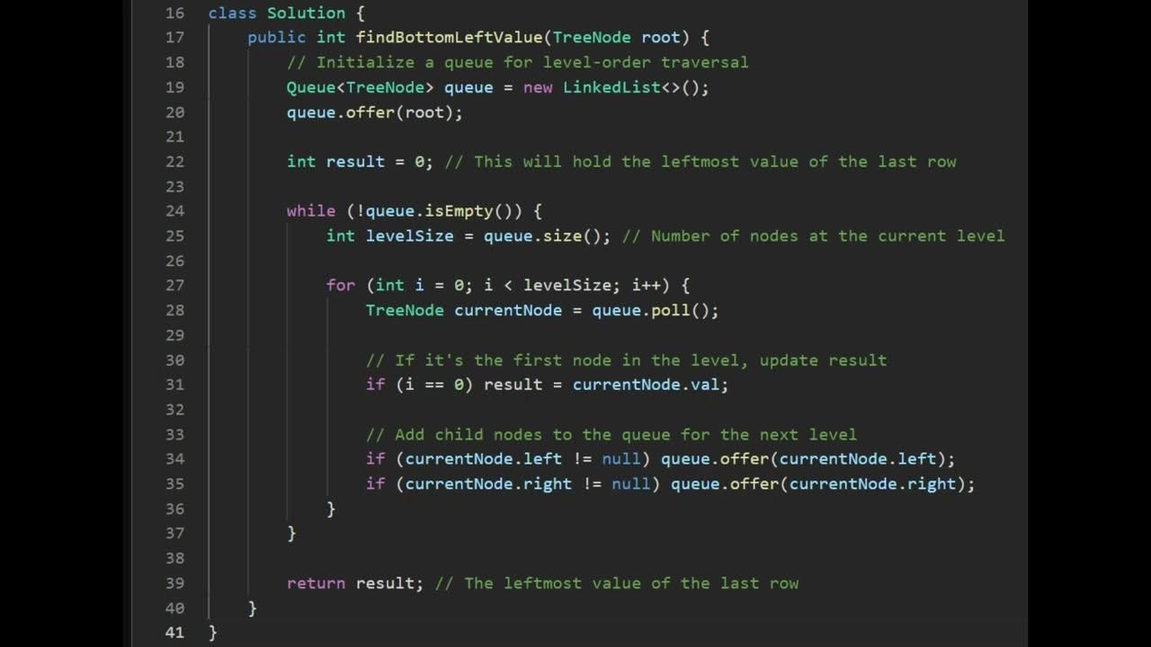 513 Find Bottom Left Tree Value - YouTube