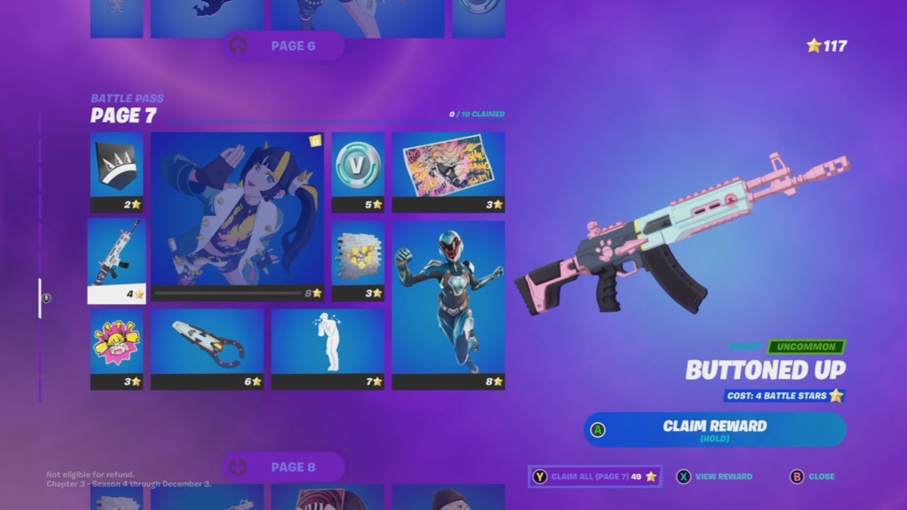 How to get Buttoned Up Wrap in Fortnite | Battle Pass Rewards Page 7 ...