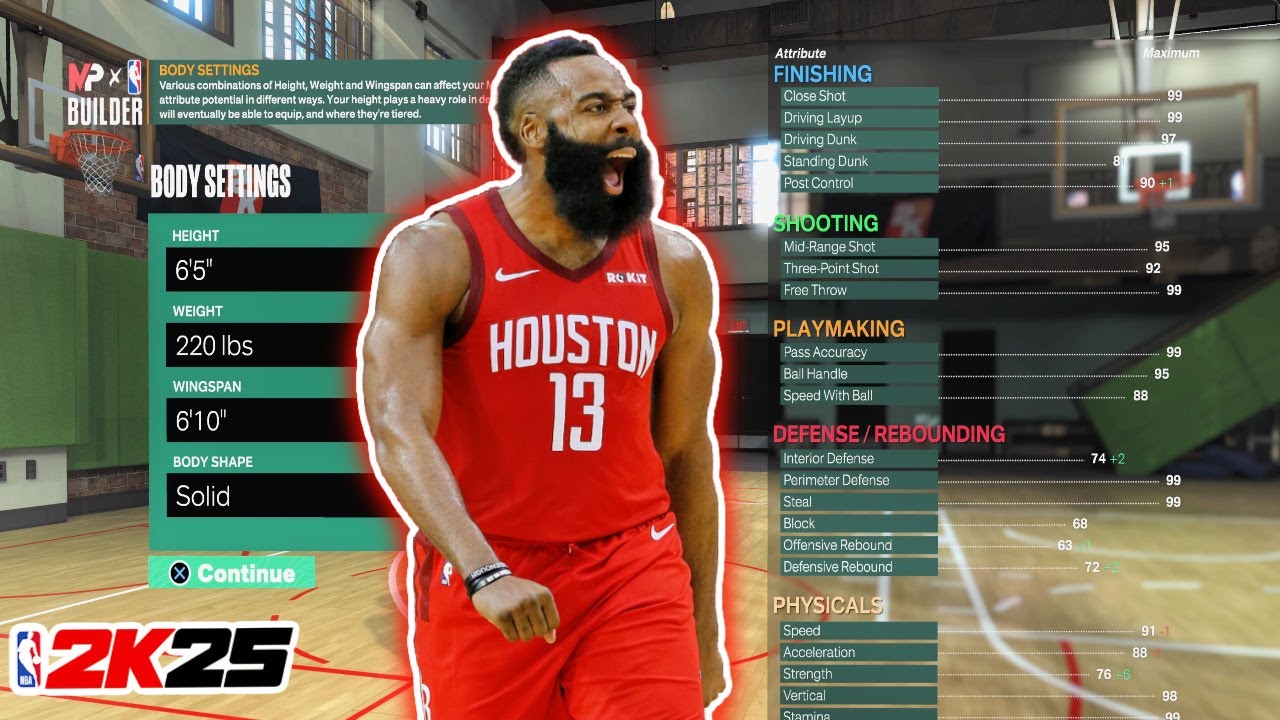 Best *ROCKETS* James Harden Build in NBA 2K25 (CURRENT GEN) - YouTube