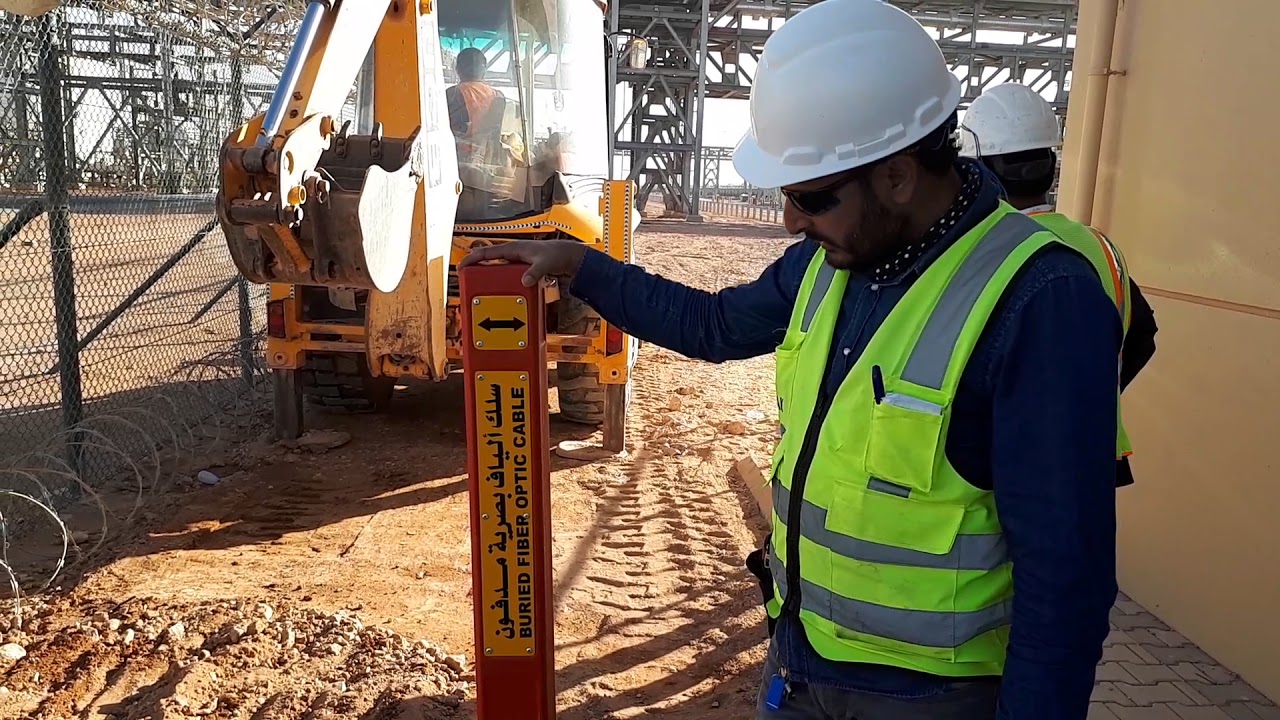 Fiber optic cable network Marking Post - YouTube