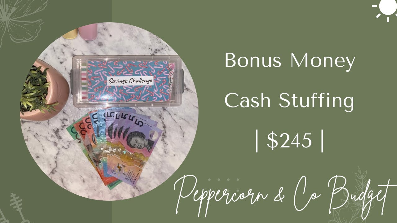 Bonus Money | Cash Stuffing | $245 | budgeting | Single Income | Aussie ...