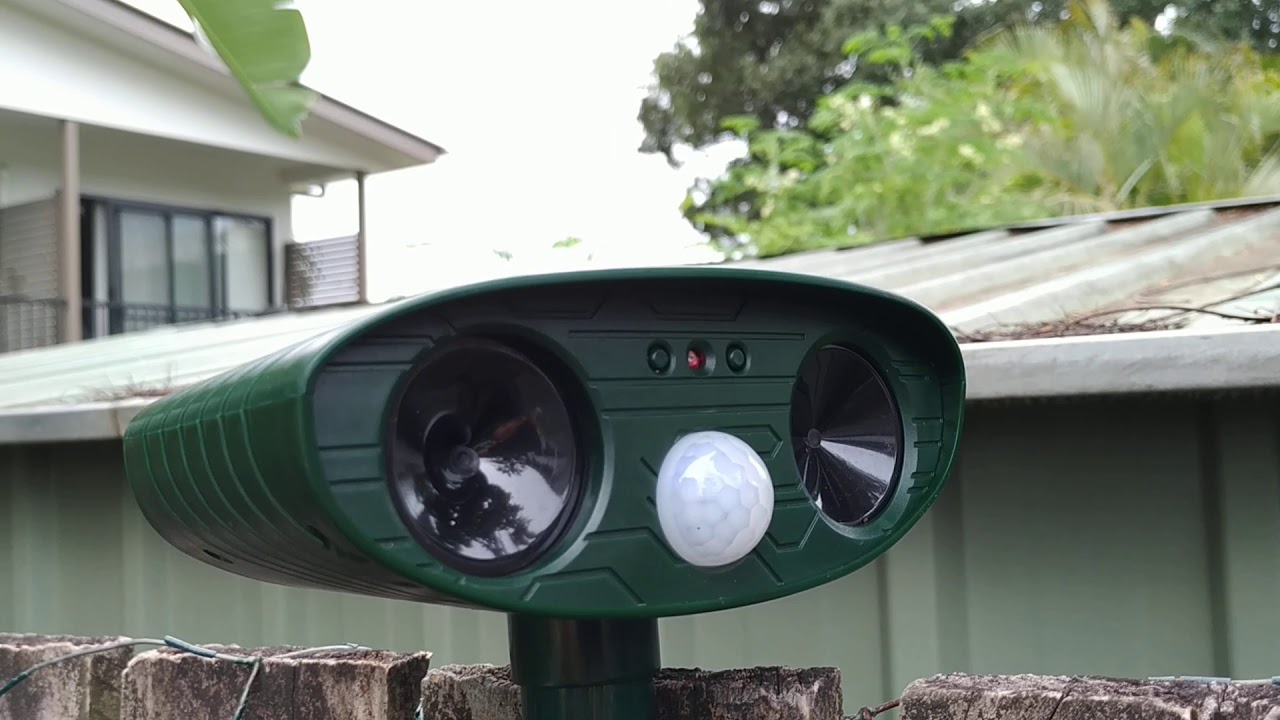 RUBBISH Motion Sensor Solar Ultrasonic Pest Animal Repeller never stops ...