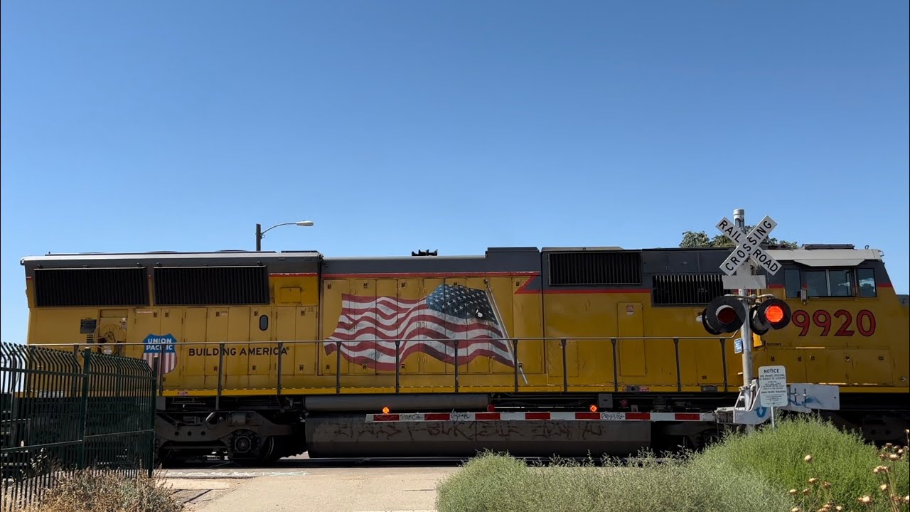 UP 9920 Stockton Turn Hauler North - Calaveras Bike Trail Private Railroad Crossing, Stockton CA ...