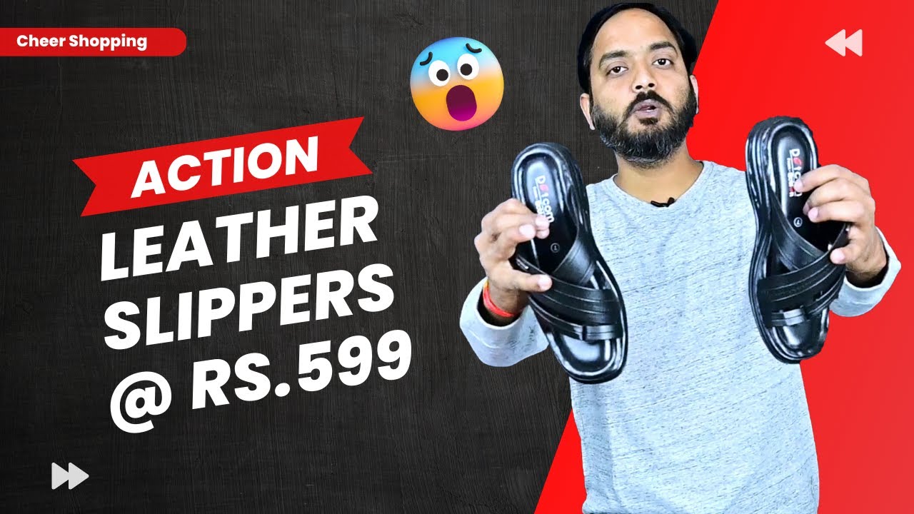 Action Men's leather slippers for men इस प्राइस रेंज में तो लोकल ...
