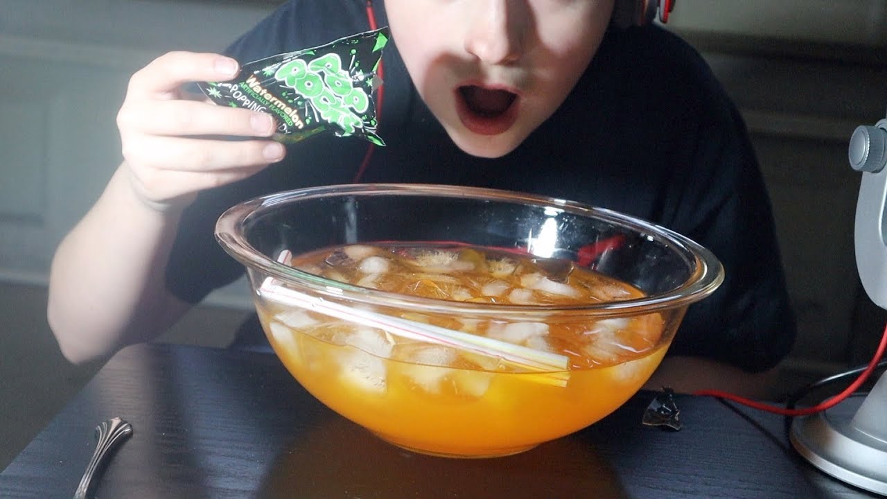ASMR- FANTA IN ICE+POP ROCKS IN FANTA - YouTube