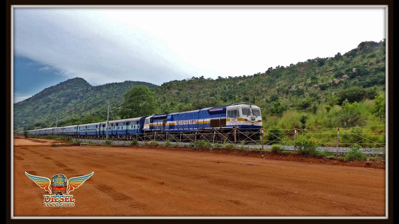 A Beautiful WDP 4D rushes Downhill with Kondaveedu Express !! Indian ...