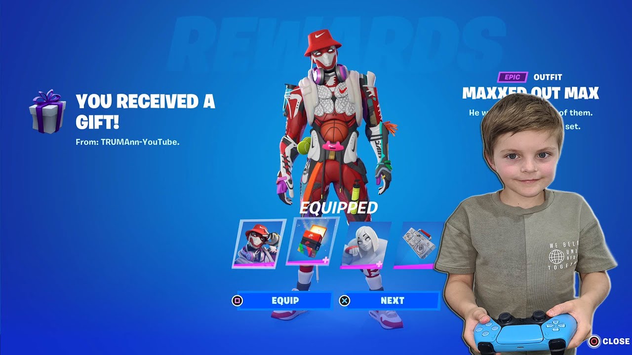 NEW EARLY Fortnite item Shop GIFTING My 9 Year Old Kid NIKE AIR MAX ...