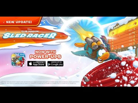 Club Penguin Sled Racer 2.0 Android and iOS Mobile App Gameplay - YouTube