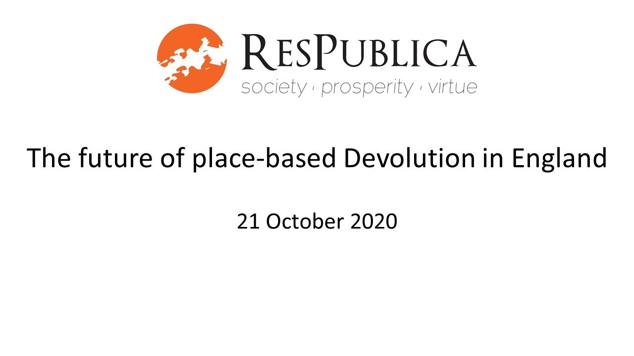 The Future of Place-Based Devolution in England - YouTube