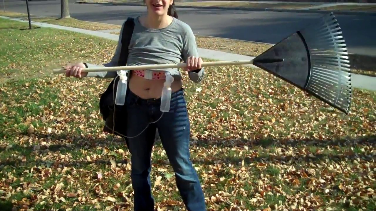 Pumping While Raking Leaves (Breastfeeding Tutorial) - YouTube