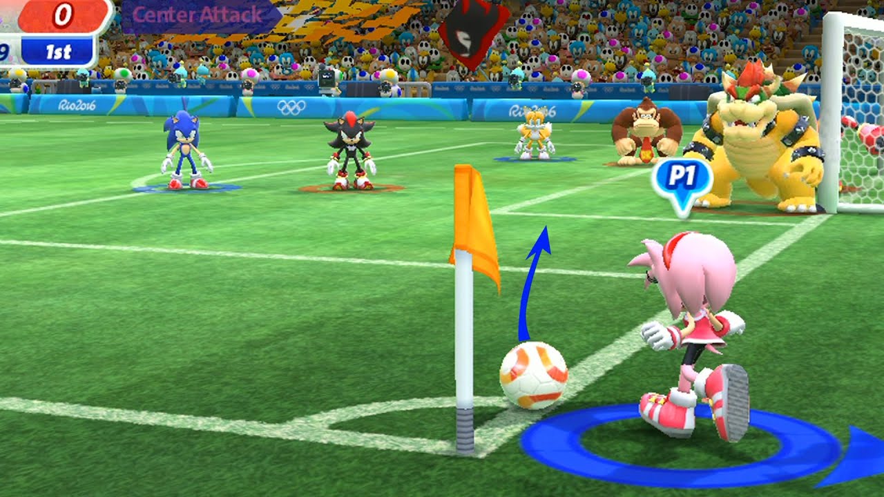 Mario & Sonic Rio 2016 Olympic Games Football Sonic, Amy, Tails ...
