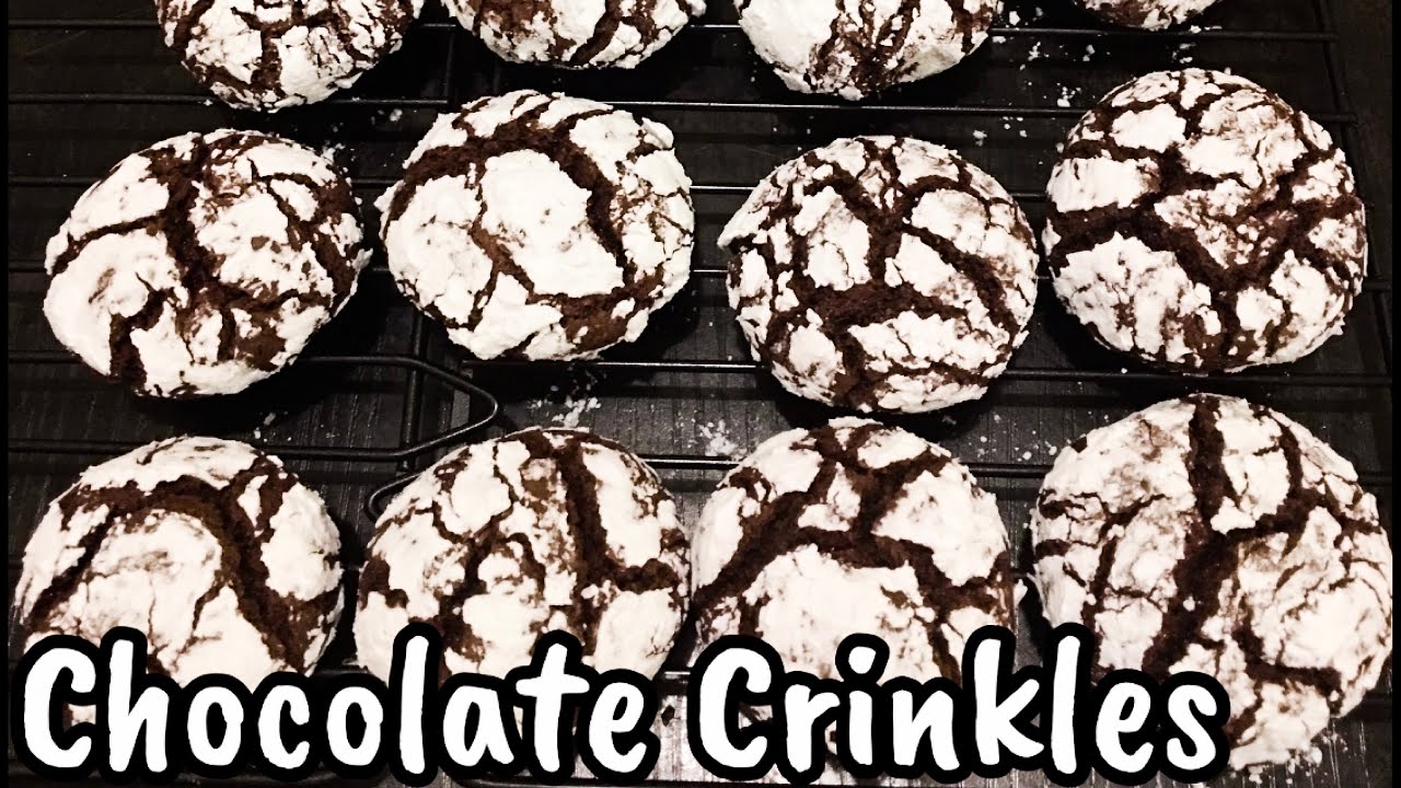 How To Make Chewy Chocolate Crinkles | Chocolate Cookies - YouTube