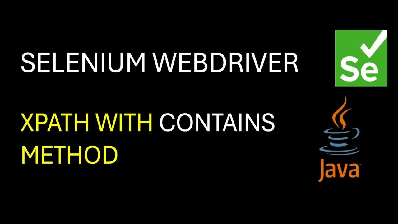 Selenium WebDriver | How to use contains() with Xpath in Selenium - YouTube