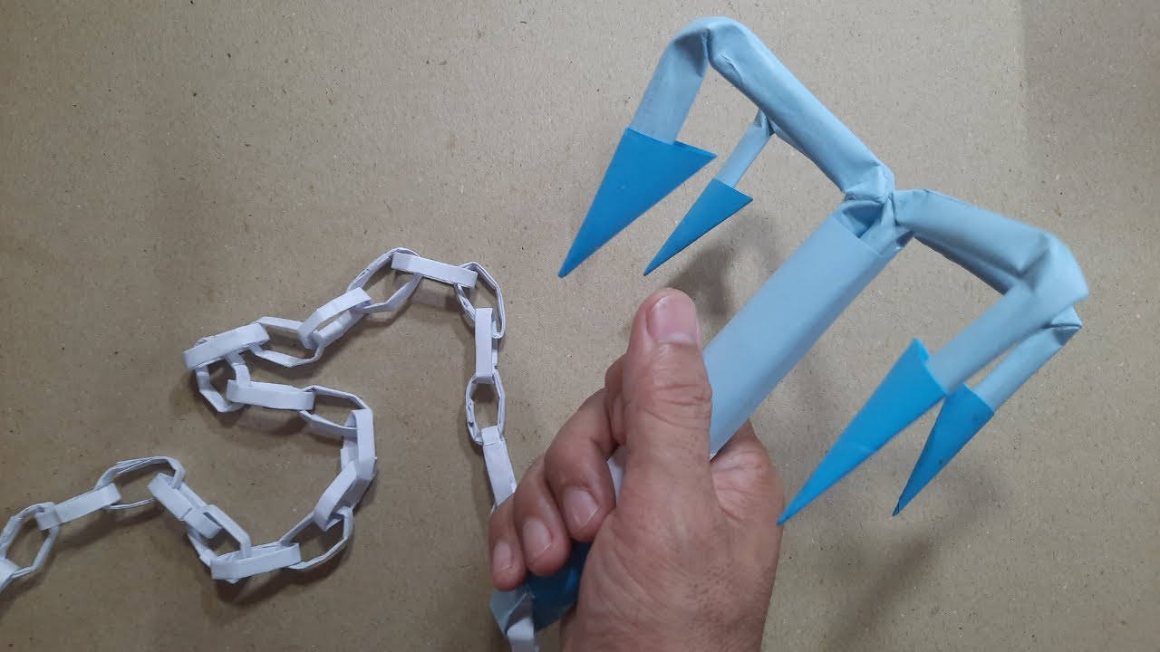 How to make NINJA GEAR FOLDING GRAPPLING HOOK from A4 paper - ORIGAMI ...