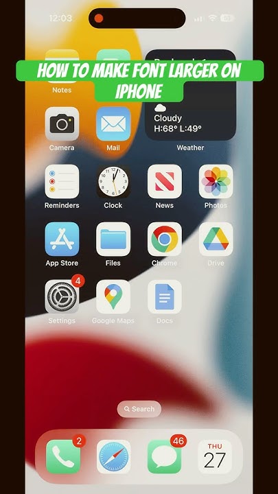 How to Make Font Larger on IPhone - YouTube