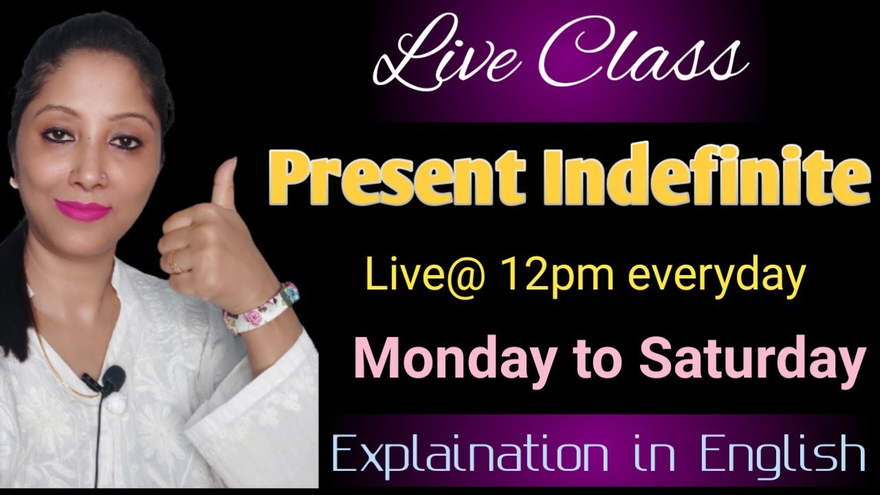 Live Class in English|Simple Present Tense|rules Sentences In English ...
