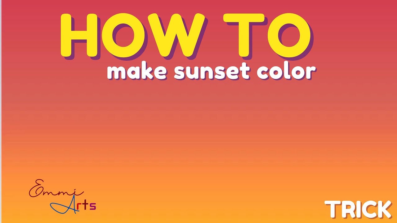 How to make Sunset colour by mixing two colours | Colour mixing in ms ...