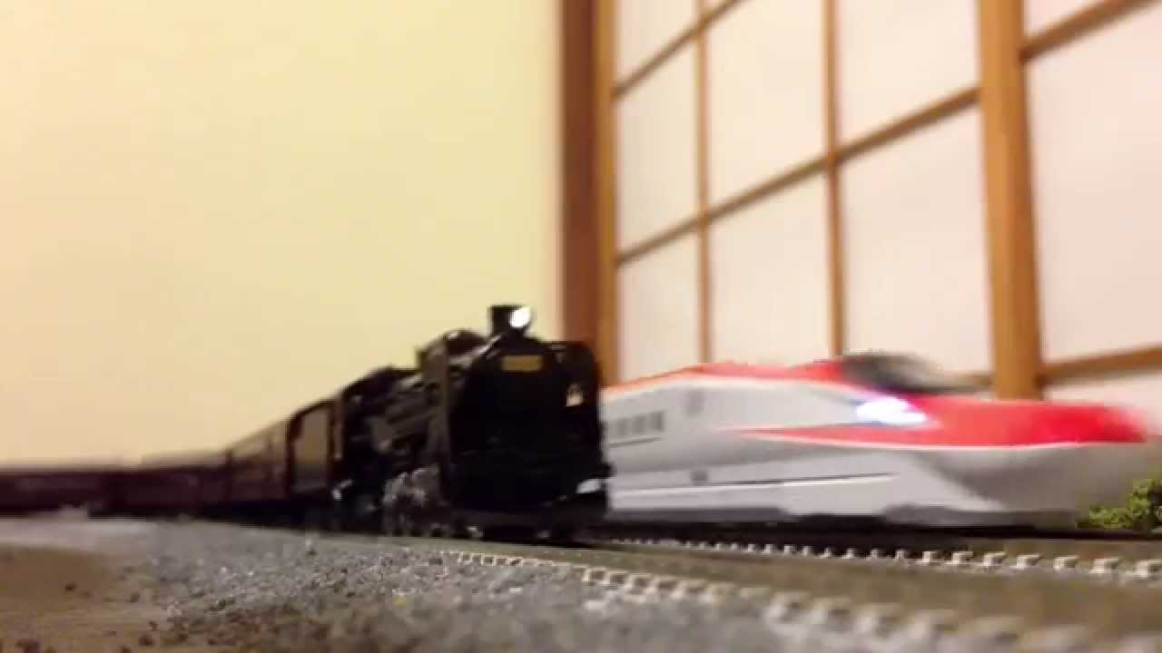 【Nゲージ・鉄道模型】TOMIX E6系新幹線「こまち」とC61 20 - YouTube