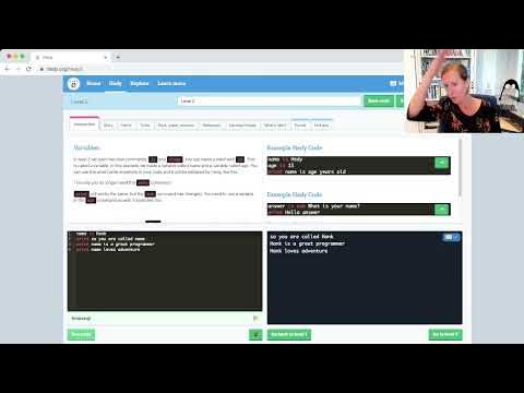Hedy level 2: variables - YouTube
