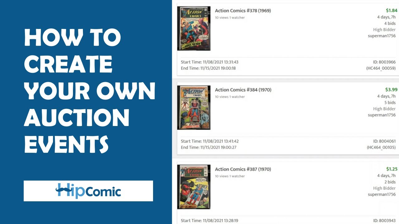 How to Create Your Own Auction Events - YouTube