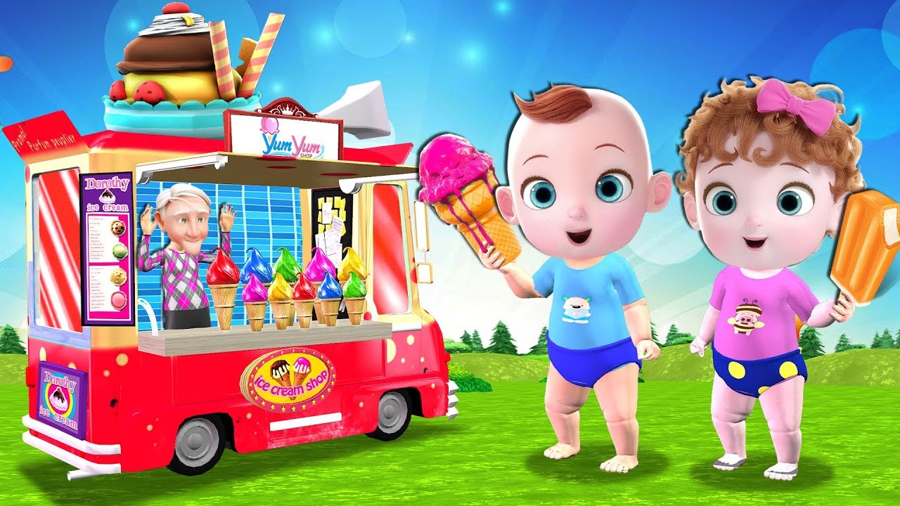 Ice Cream Song - Funny Babies Eats From Ice Cream Truck Toys | Nursery ...