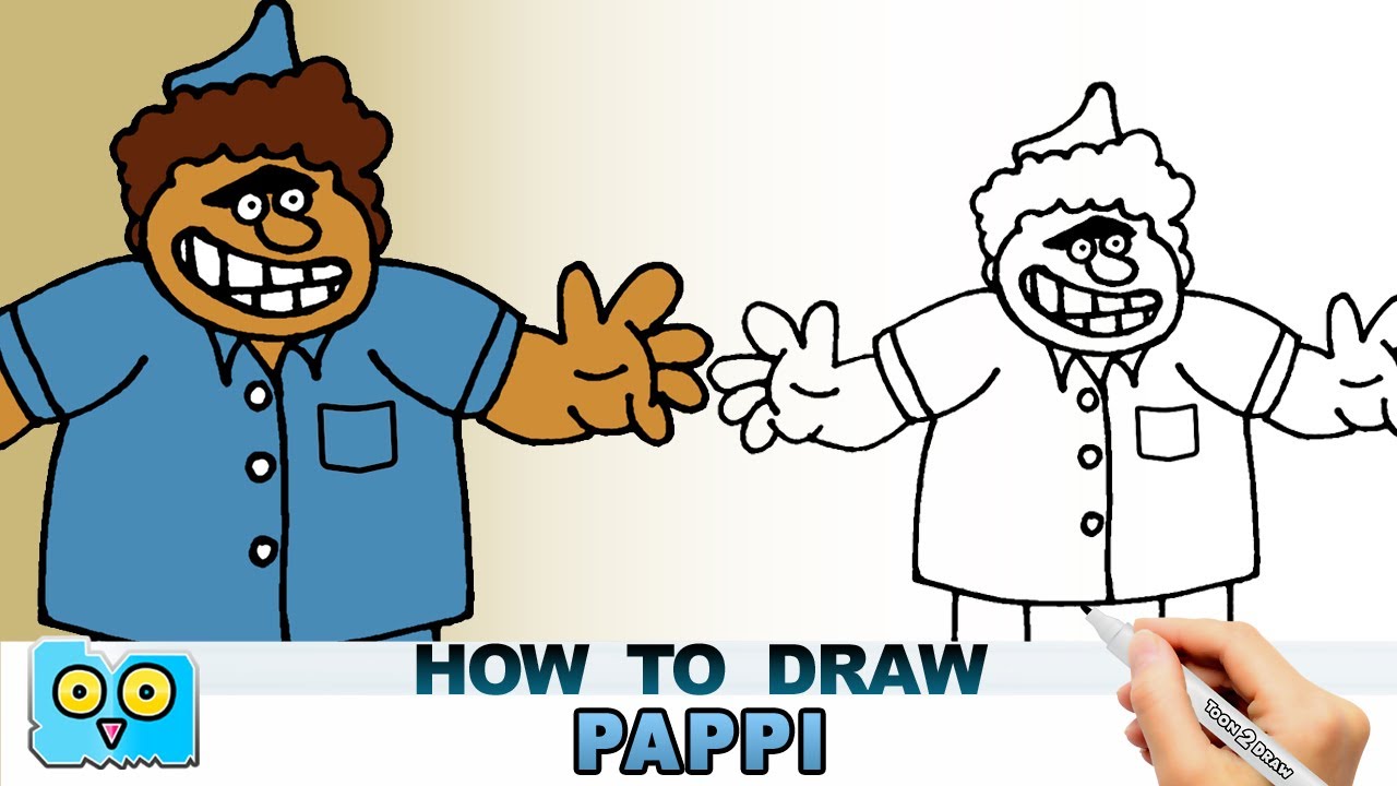 How to Draw Pappi Bhai | Golmaal Jr. - YouTube