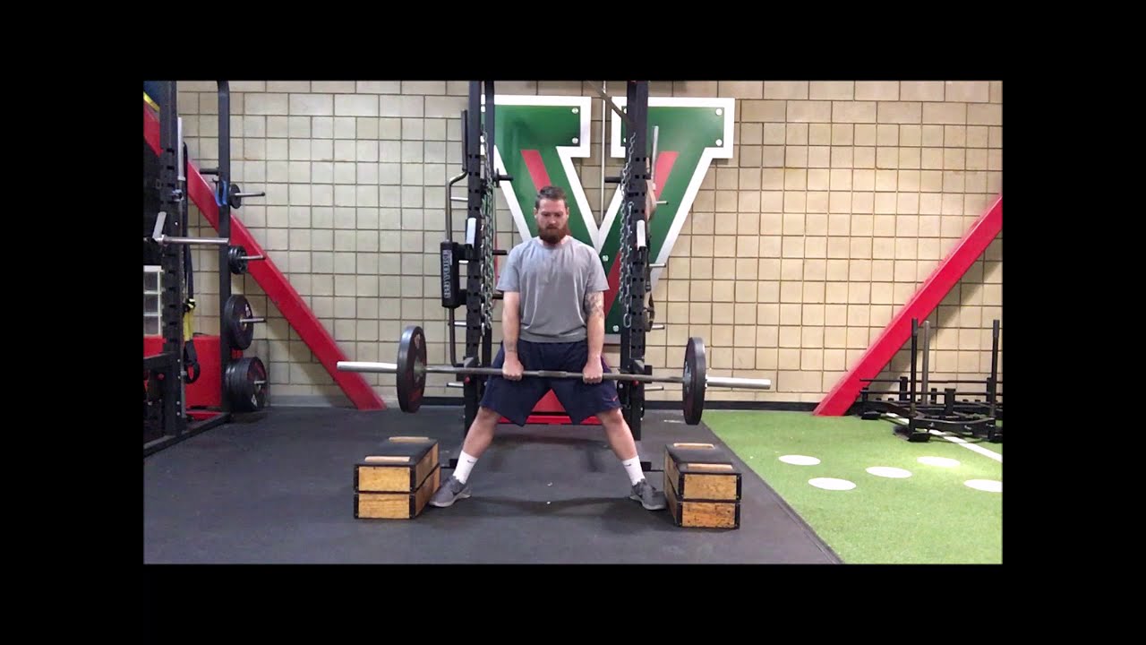 Deadlift - BB - Sumo - 18in Block Pull - YouTube