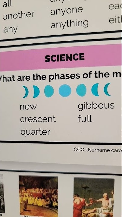 phases of the moon song. cc cycle 2 week 11 new crescent quarter ...