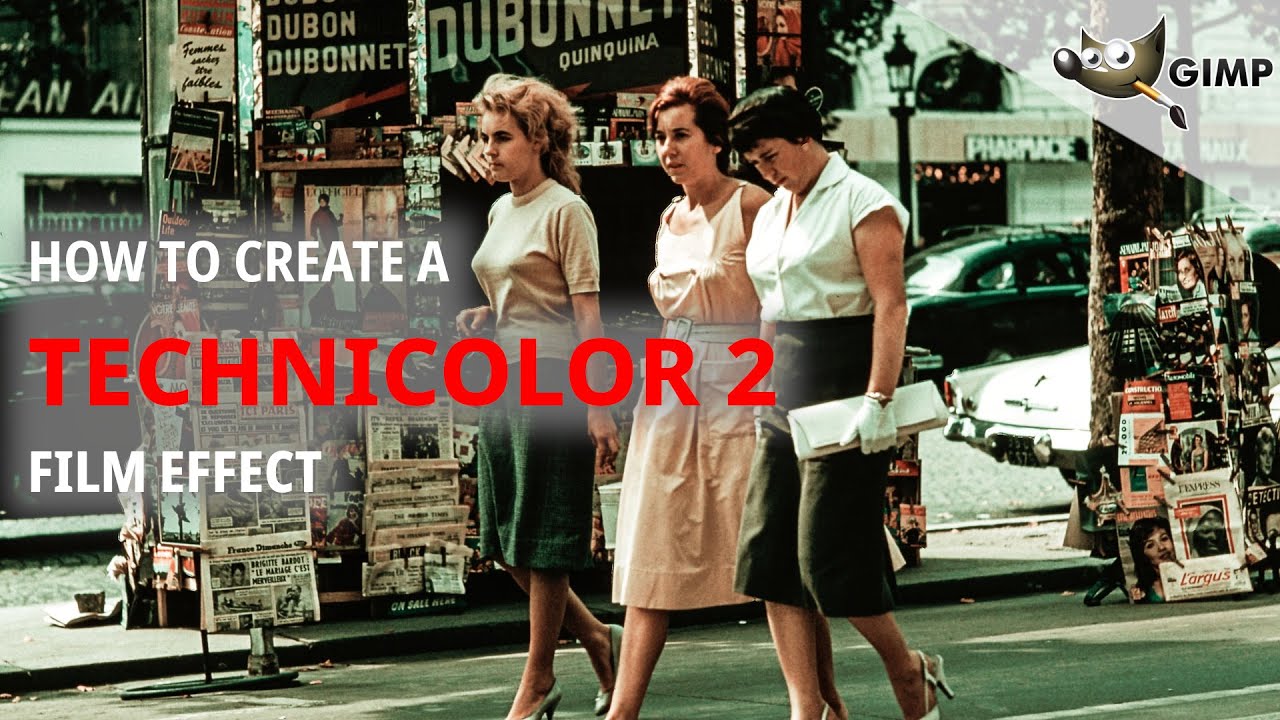 How to create a Technicolor 2-Strip Process film effect in GIMP 2.10 ...
