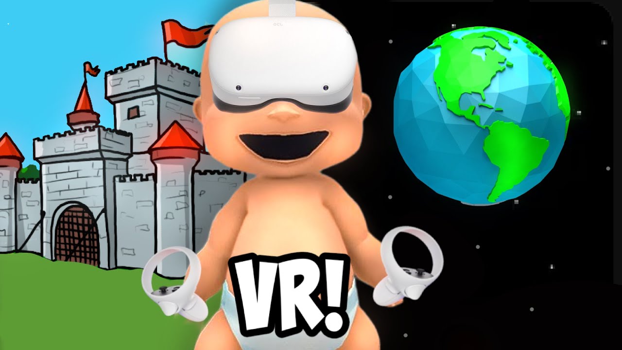Baby PLAYS VR HEADSET! - YouTube