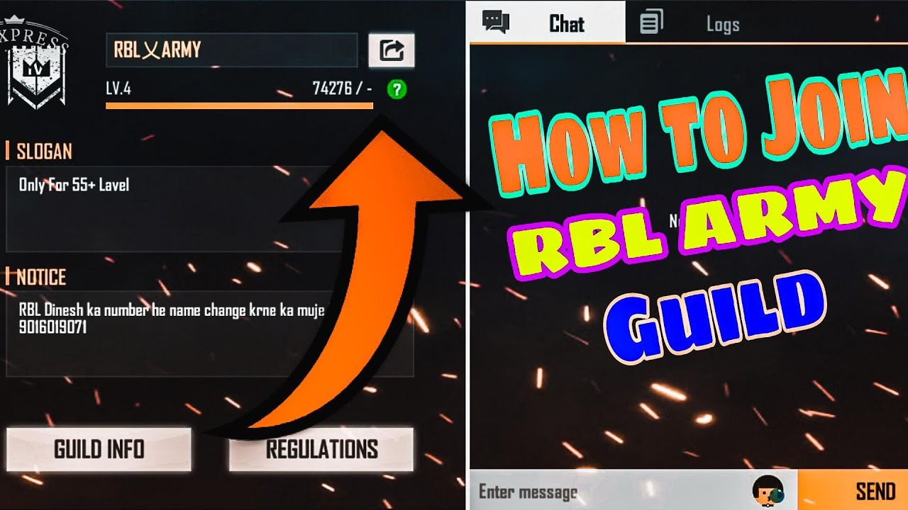 HOW to Join RBL ARMY guild kise Join kre - YouTube