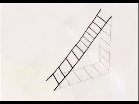 How to draw 3D Ladder using pen and pencil, illusion, art for beginners ...