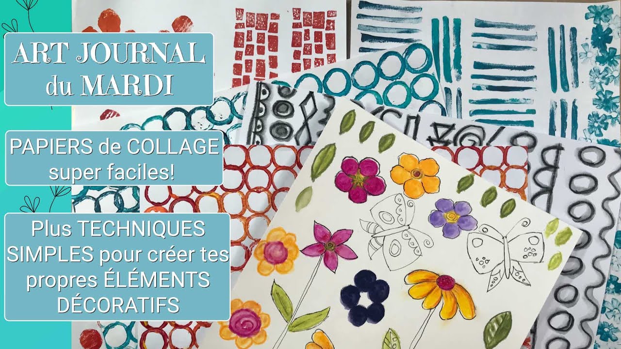 PAPIERS de COLLAGE super faciles! Plus TECHNIQUES SIMPLES pour créer ...