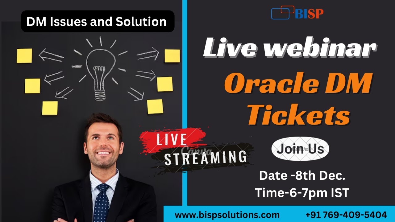 Live webinar of Oracle DM Tickets | "Cracking the Code: Oracle DM Problems Solved with Tickets ...