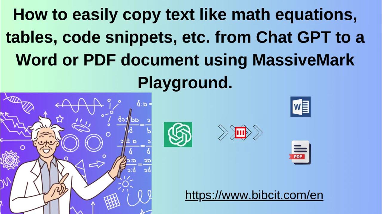 The Trick to Copy-Paste Math Equations from ChatGPT to Docx : Massivemark Playground - YouTube
