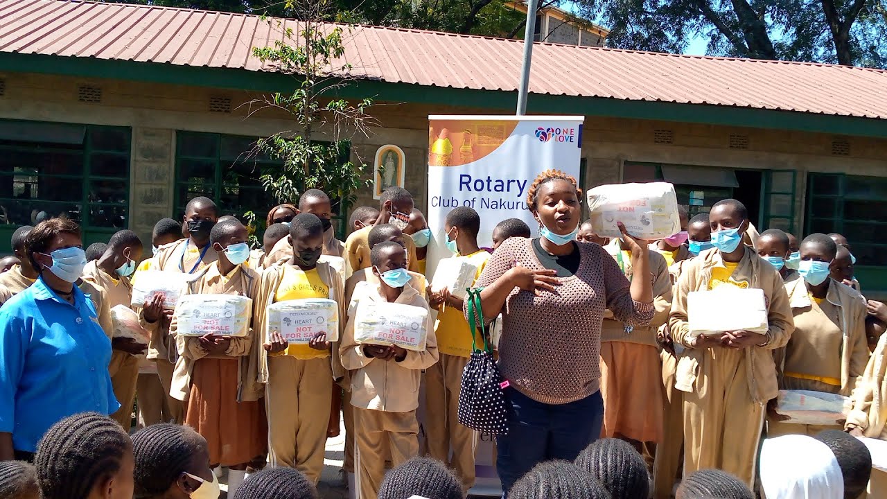 Sanitary Pads Sex Education To Pri Sch Girls Rotary Club Of Nakuru Youtube