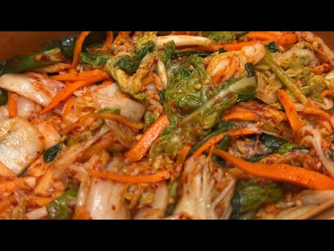 Homemade Fresh Cabbage Kimchi - YouTube