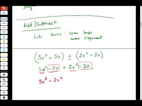 Polynomial Addition and Subtraction - YouTube