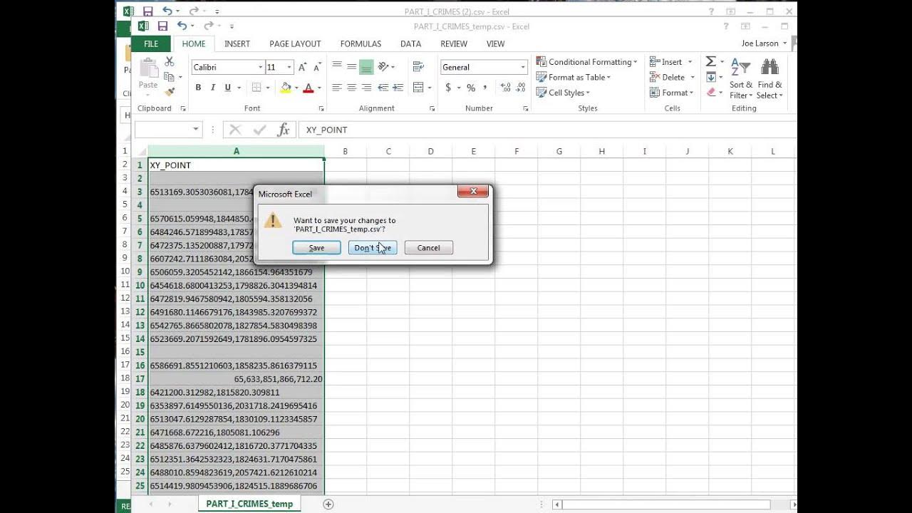 Splitting CSV column with X,Y coordinates - YouTube