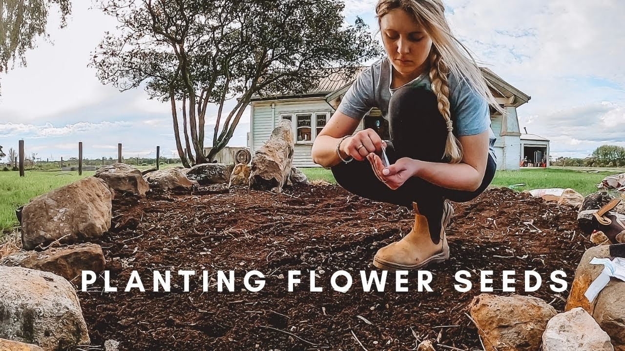 Planting Flower Seeds Using Burgon & Ball Gardening Tools - YouTube