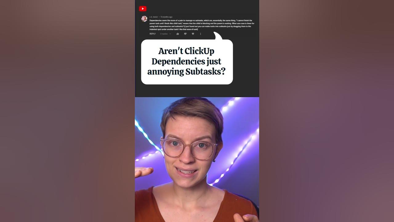 Are ClickUp Dependencies and Subtasks the same thing? - YouTube