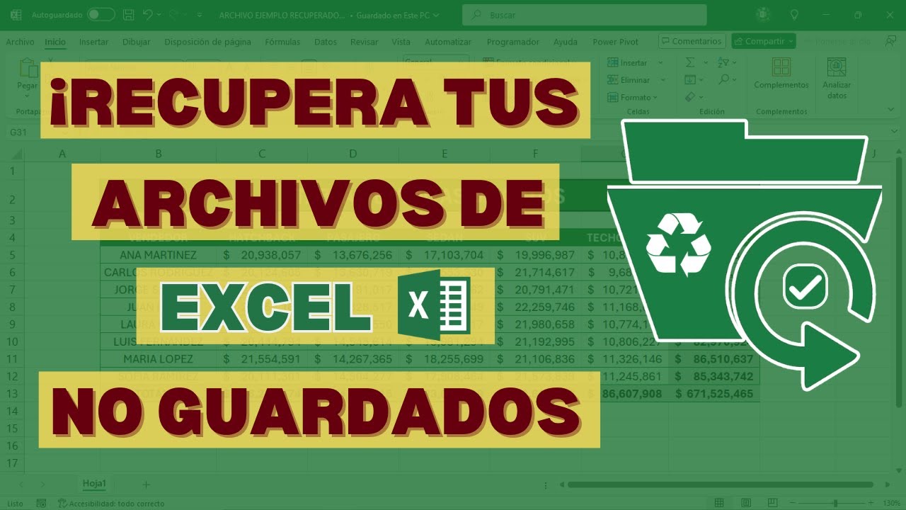 Como RECUPERAR ARCHIVO NO GUARDADO en Excel | FACIL y en MENOS de 5 ...