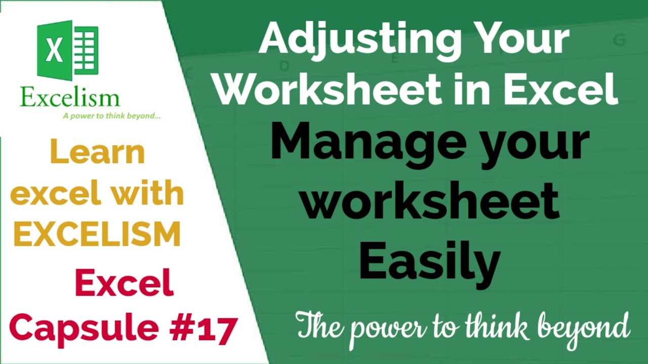 Adjusting Your Worksheets In Excel Excel Capsule 17 Excelism adjusting-your-worksheets-in-excel-excel-capsule-17-excelism