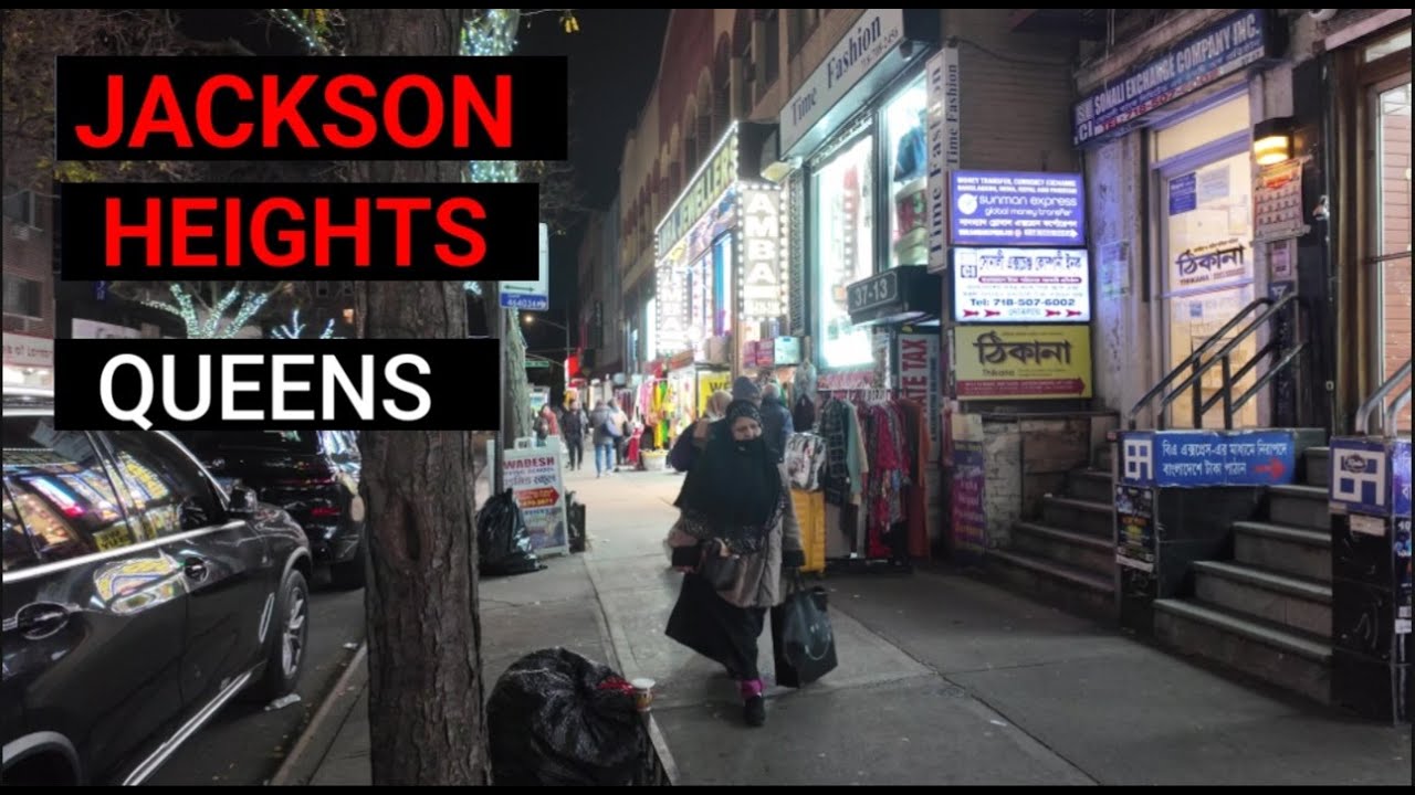 Exploring NYC - Walking Jackson Heights at Night | Queens, NYC - YouTube