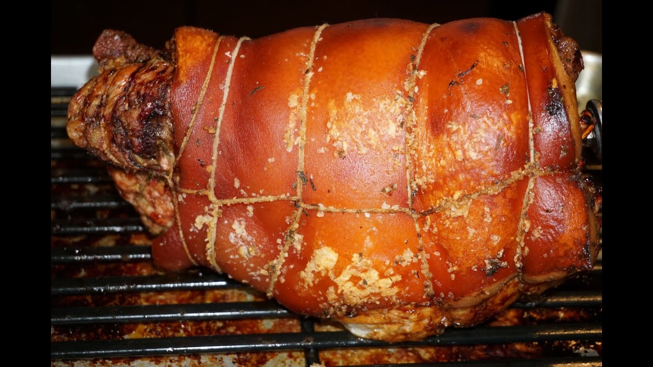PERNIL DE CHANCHO ASADO, ADOBADO CON SALSA DE CHIMICHURRI - YouTube